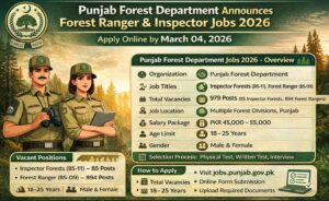 Punjab Forest Department Announces Forest Ranger & Inspector Jobs 2026